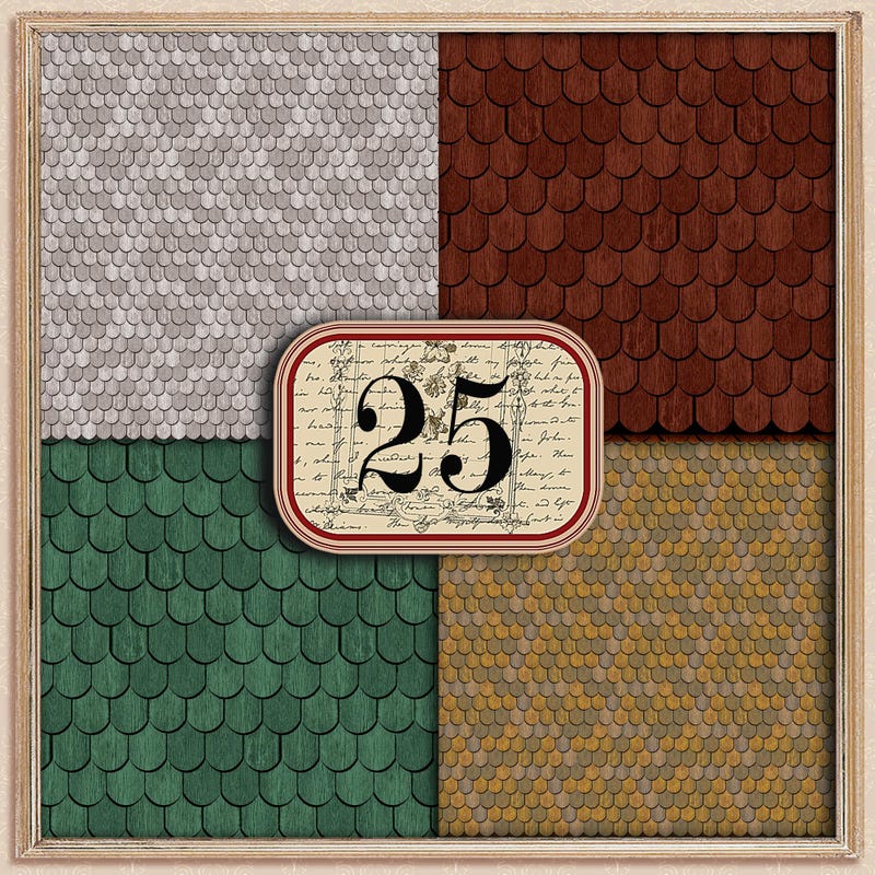 Dollhouse Roof Paper - Etsy