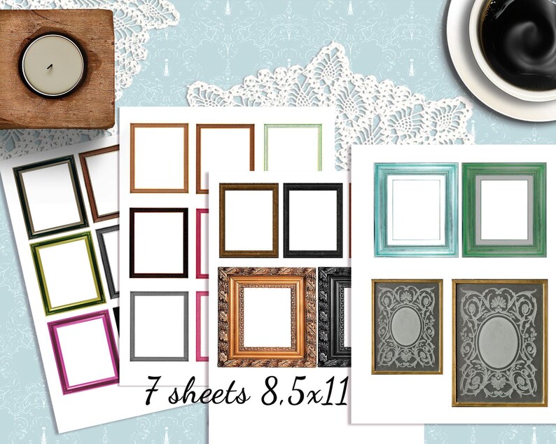 37 Miniature Printables Dollhouse FRAMES Prints Doll House Frame for ...