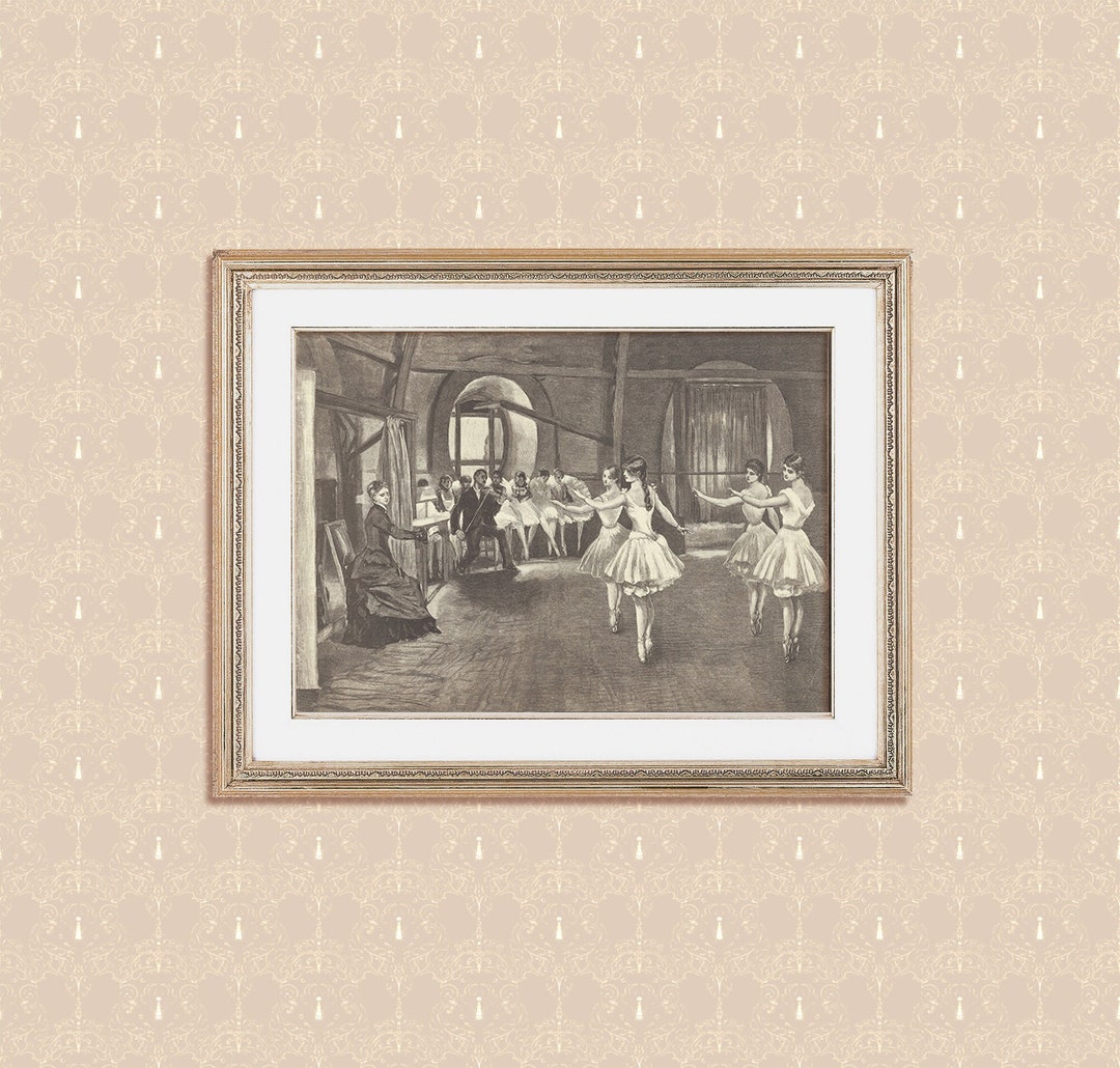 Ballerina Print ART Dance Wall Ballet Vintage Painting Printable ...