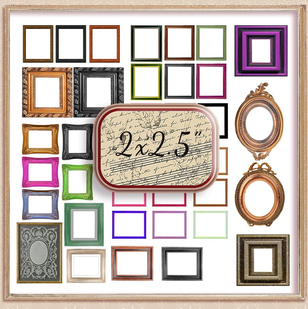 37 Miniature Printables Dollhouse FRAMES Prints Doll House Frame for ...