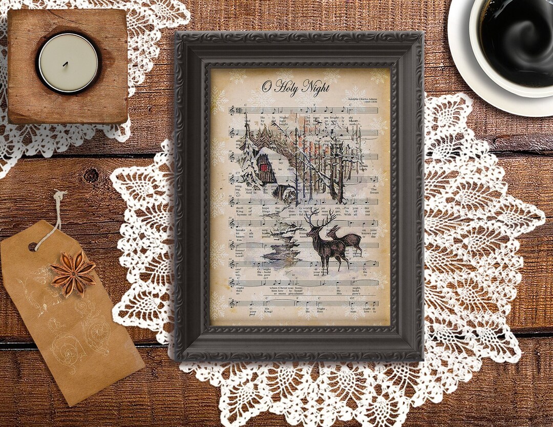 Vintage Christmas Music Sheets SET Christmas Song Sheet Prints Digital ...