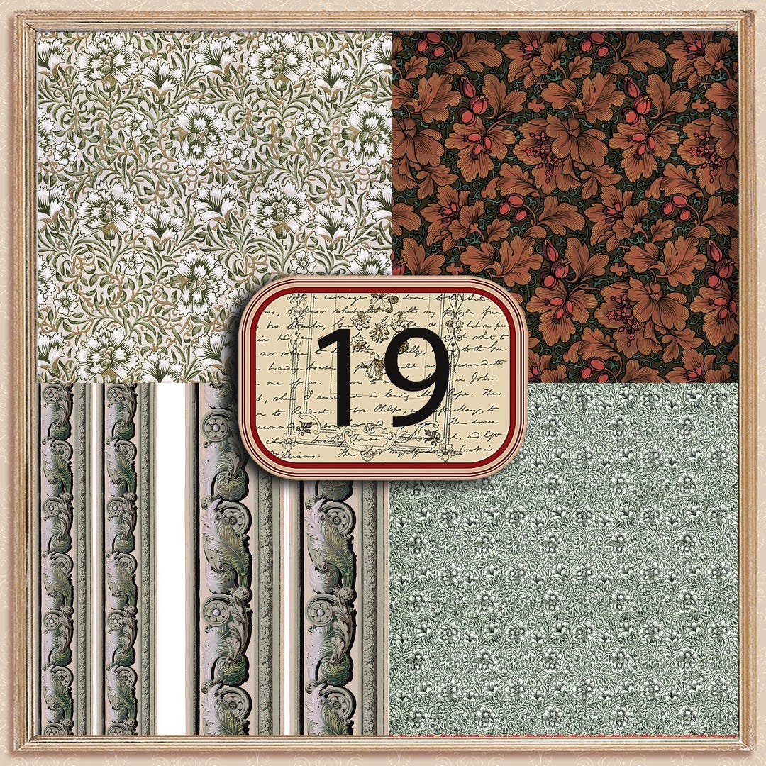 19 Dollhouse Printable Wallpaper Green Paper Cute Bright Borders Green ...