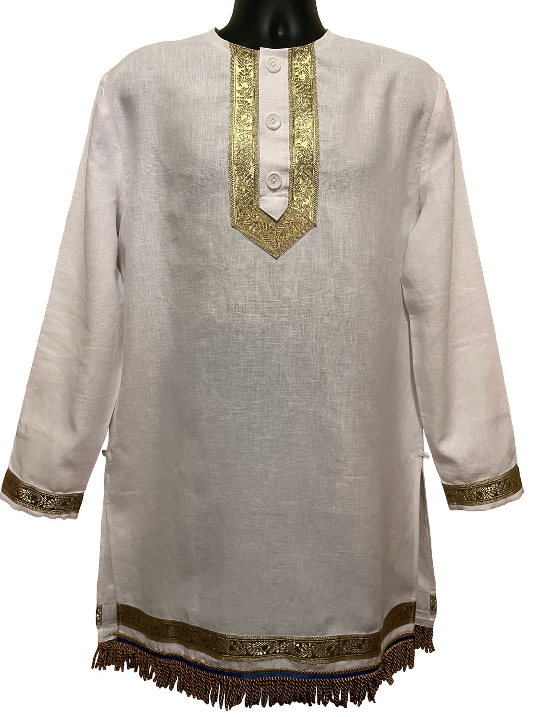 100% Linen Men's Tunic Top (fringes: Optional) - Etsy