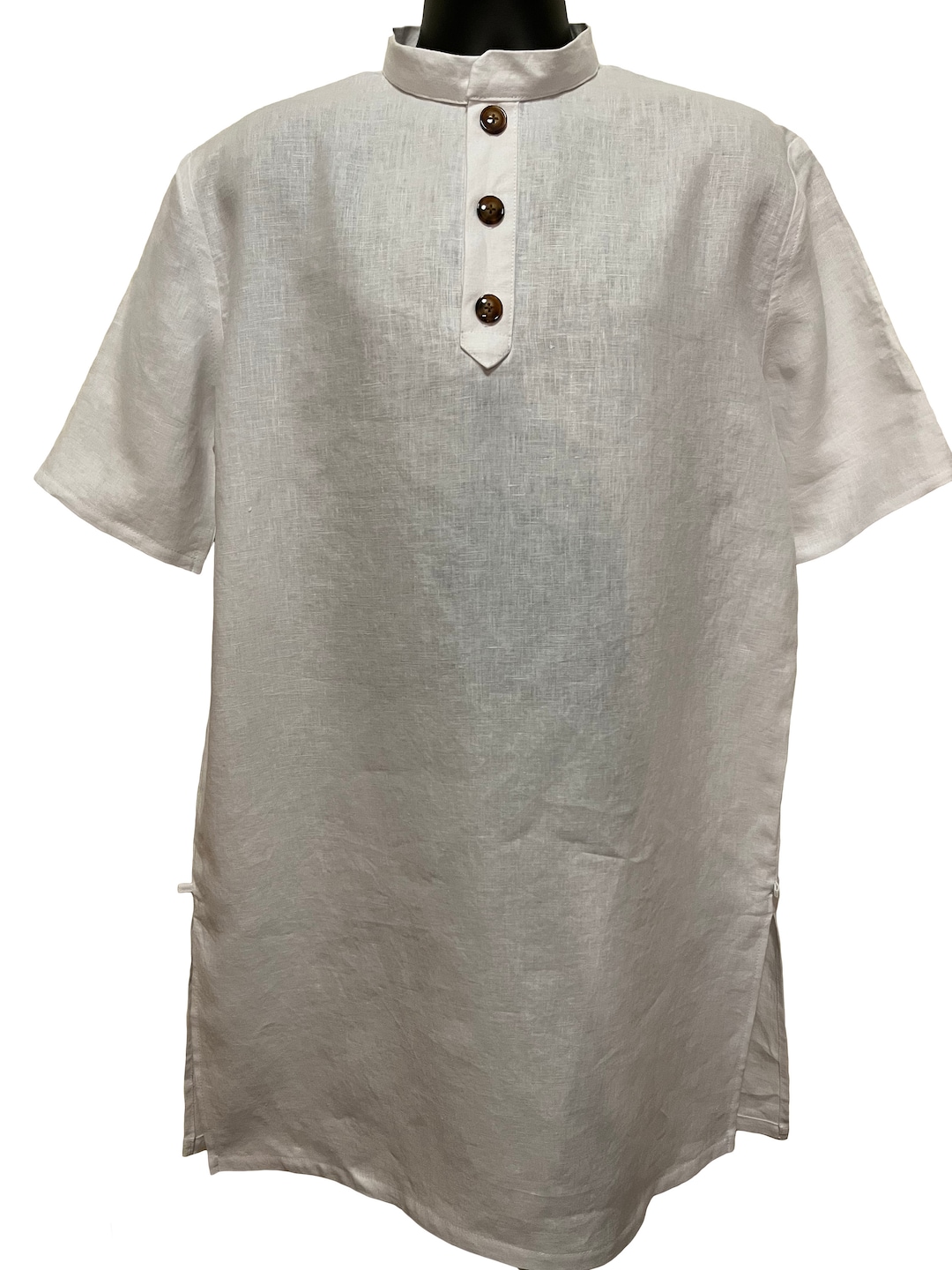 100% Linen Half Sleeves Men's Tunic Top (fringes: Optional) - Etsy