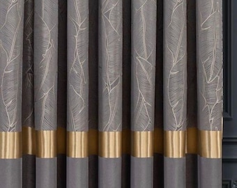Gray and Gold Curtains - Etsy