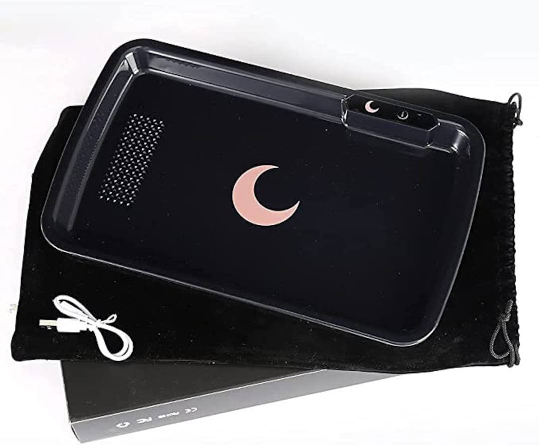 Brando Moon Led Tray With Built in Crusher and Light - Glow Light up ...