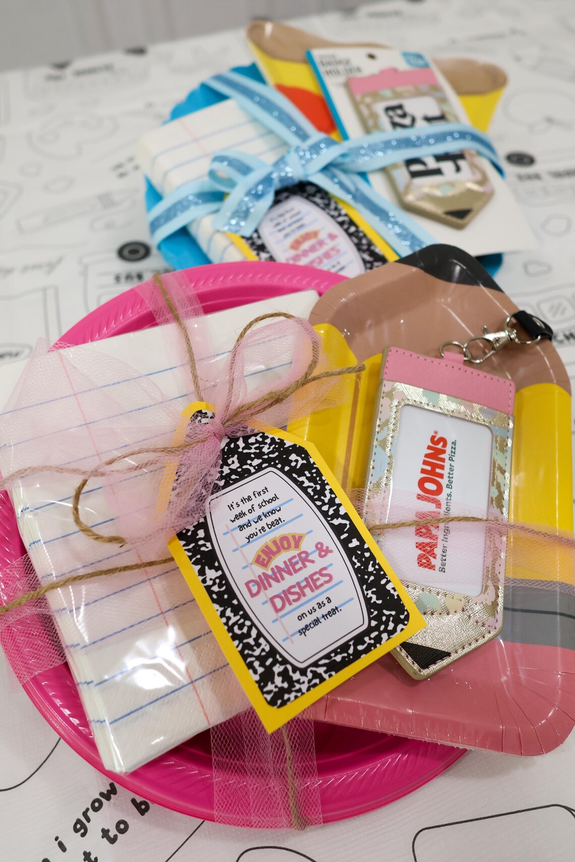 Dinner & Dishes Teacher Gift Tags | Staff Appreciation (instant ...