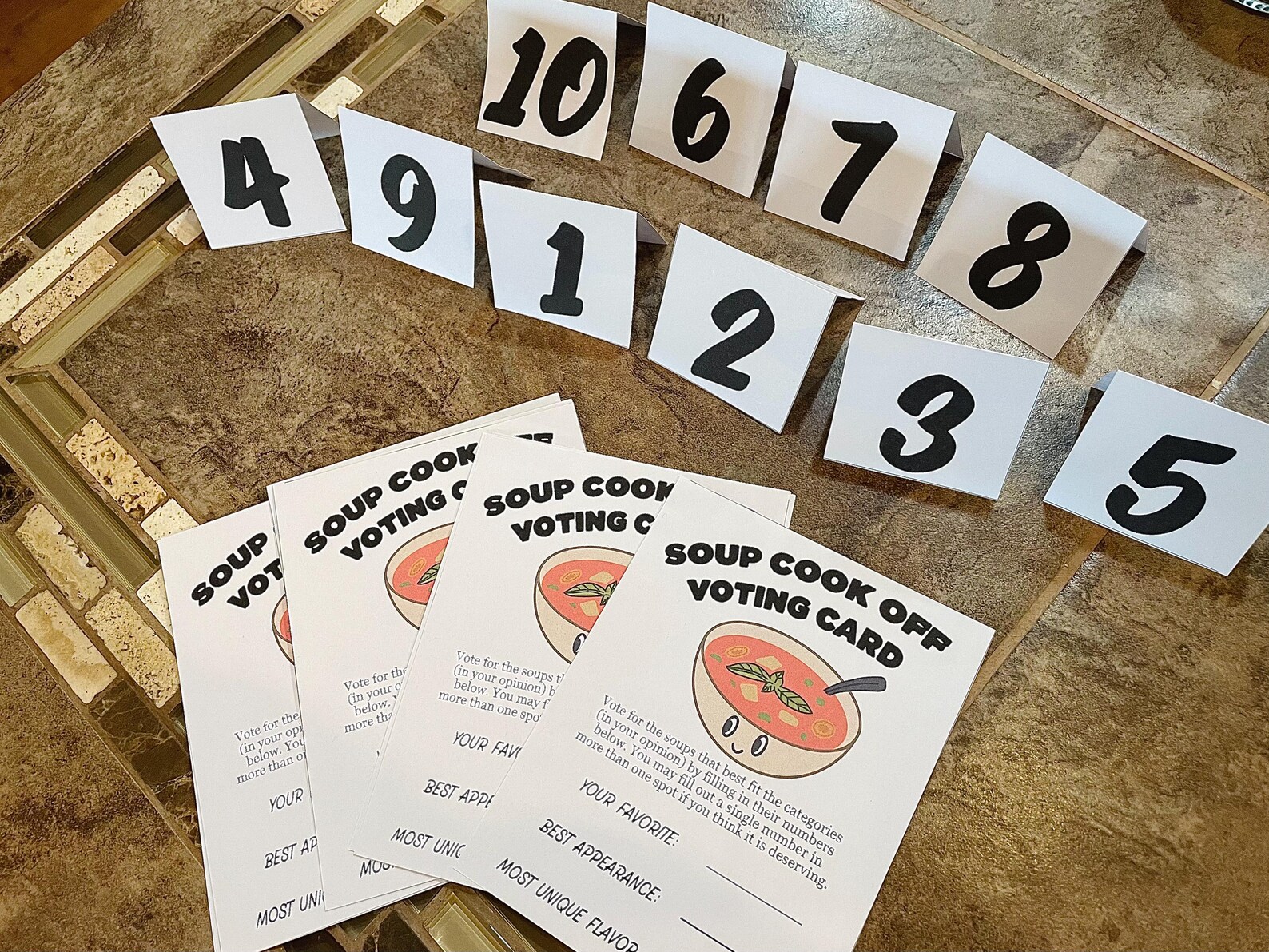 Soup Cook off Simple Digital Download Printout: Family Gathering Soup ...
