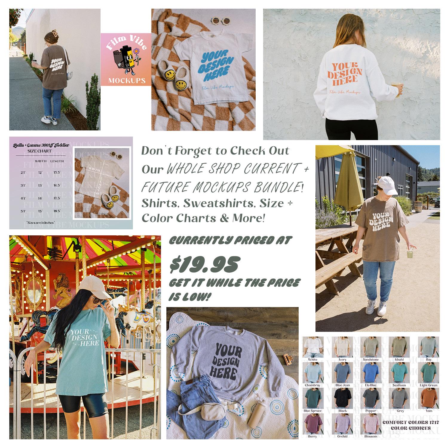 Editable Comfort Colors 9018 Color Chart, CC9018 Youth T-shirt Color ...