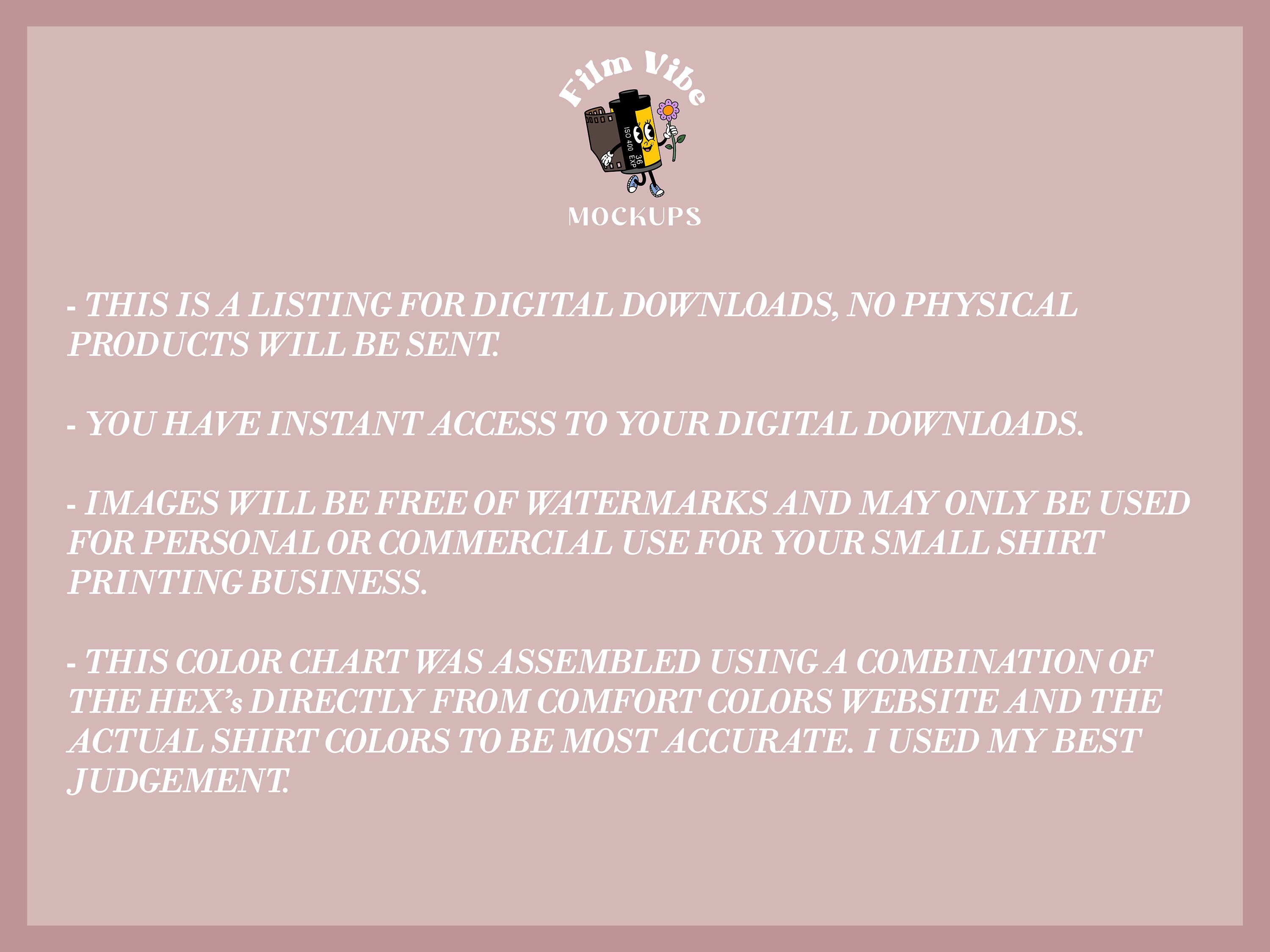 Comfort Colors Full Color Chart With All 71 Solid Colors, Semi Editable ...