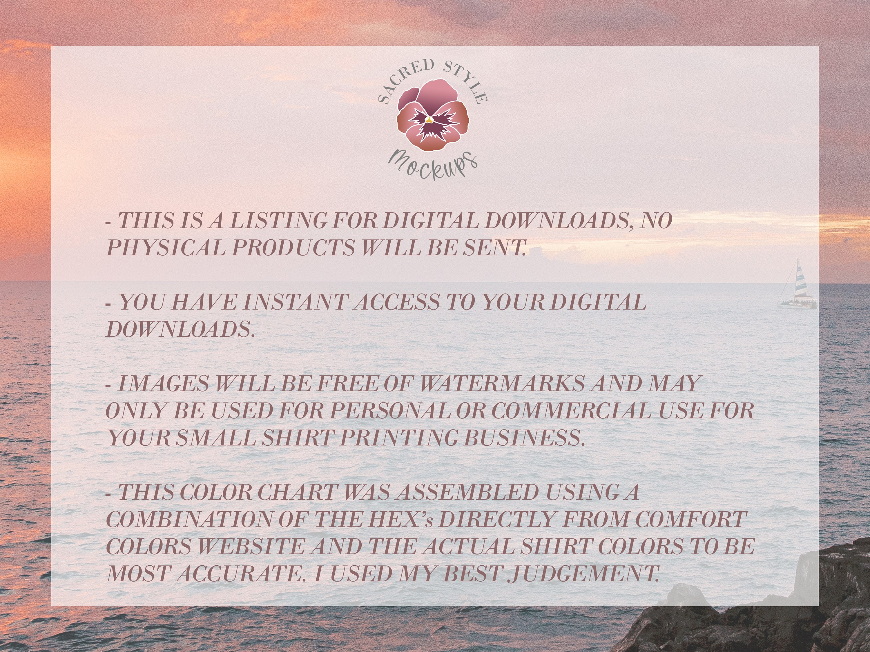 Comfort Colors Full Color Chart With All 71 Solid Colors Semi - Etsy