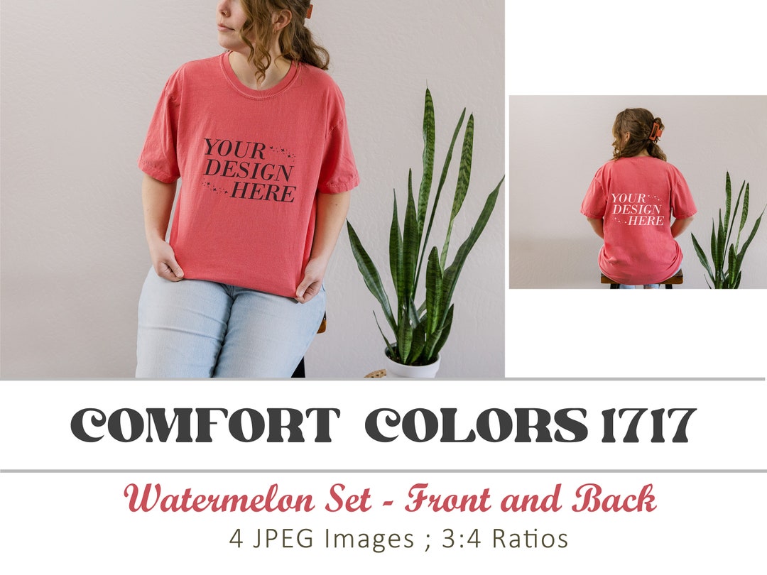Comfort Colors 1717 Watermelon Lifestyle Mockup Template, Comfort ...