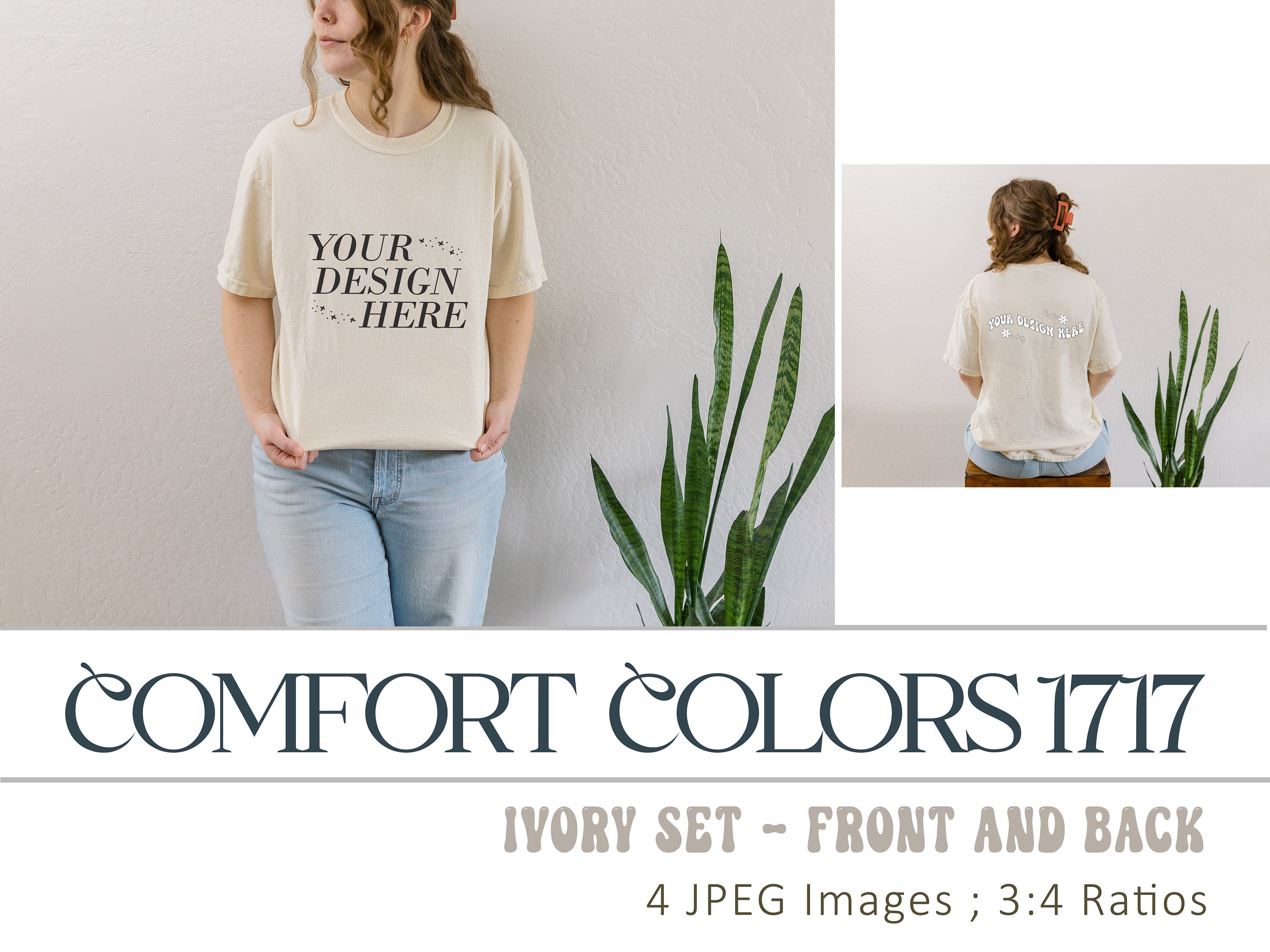Comfort Colors 1717 Ivory Indoor Lifestyle Mockup Template, Comfort ...