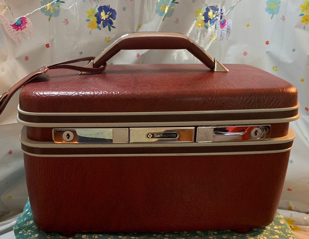 Vintage Maroon Samsonite Train Case - Etsy