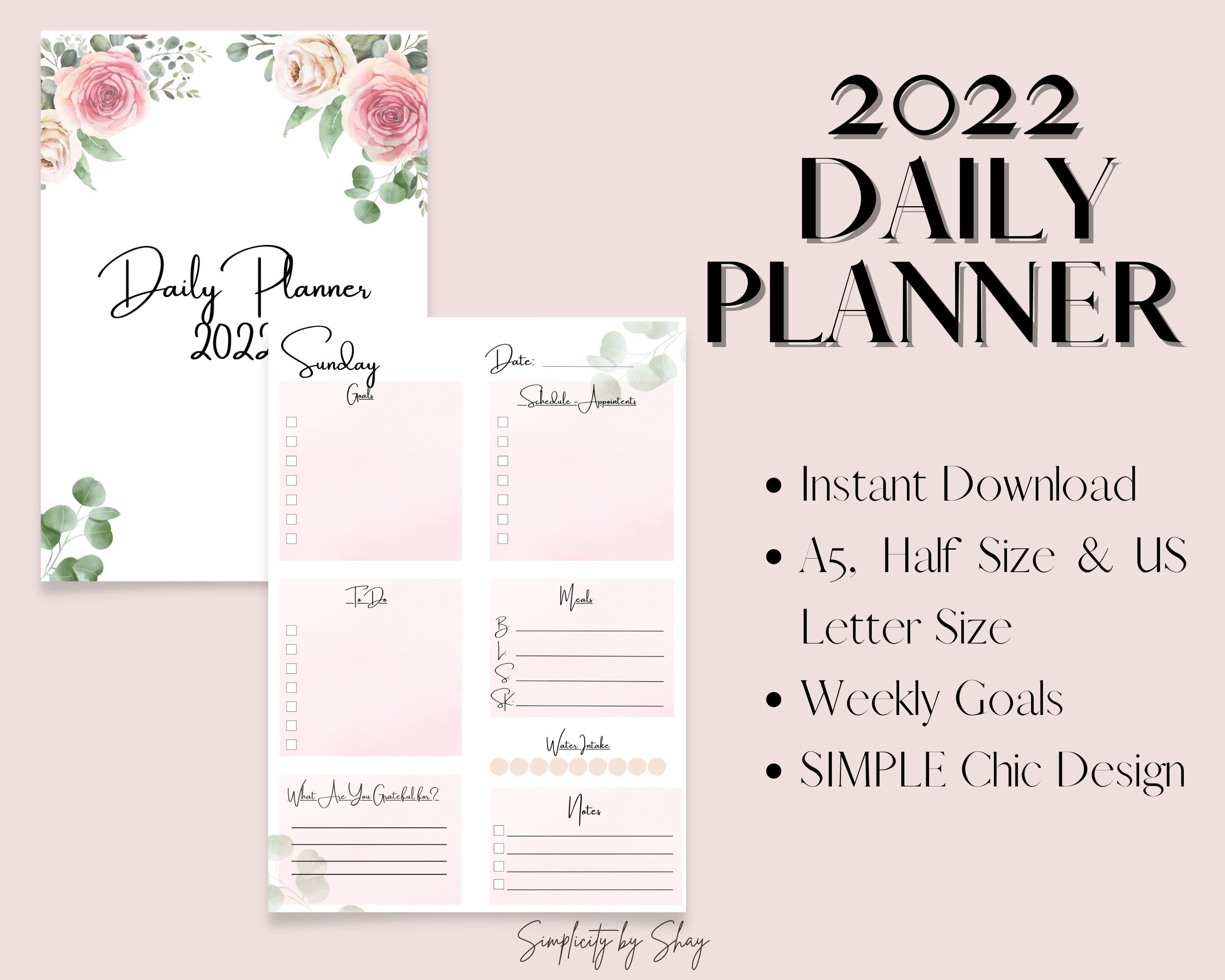 Daily Planner Template 2022