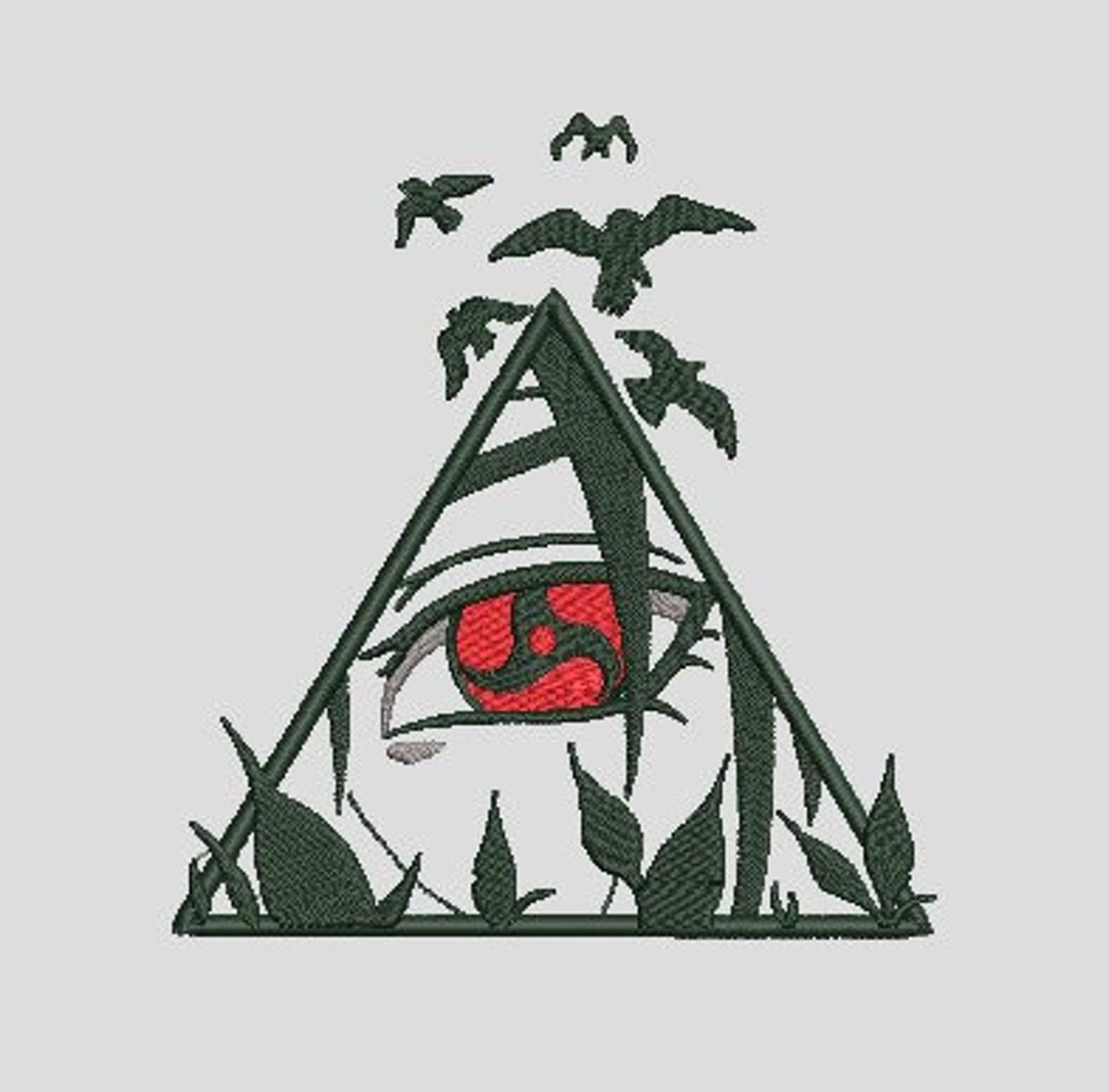 Anime Embroidery Design Itachi Triangle 4.6 IN With EMB File. - Etsy