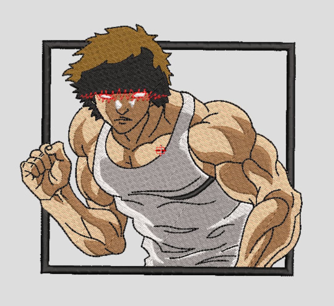 Anime Embroidery Designs Baki 6.1 IN - Etsy
