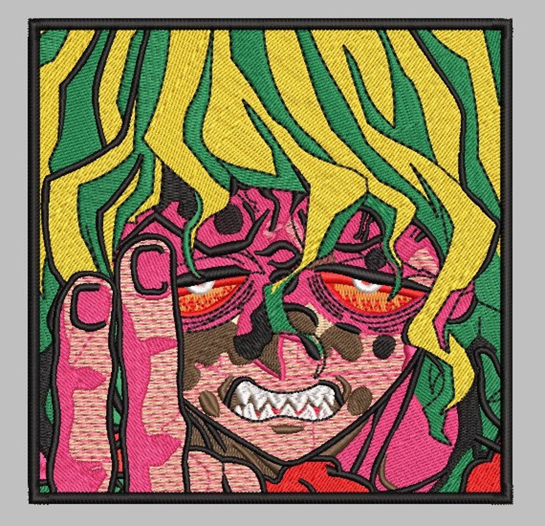 Anime Embroidery Design Gyutaro - Etsy