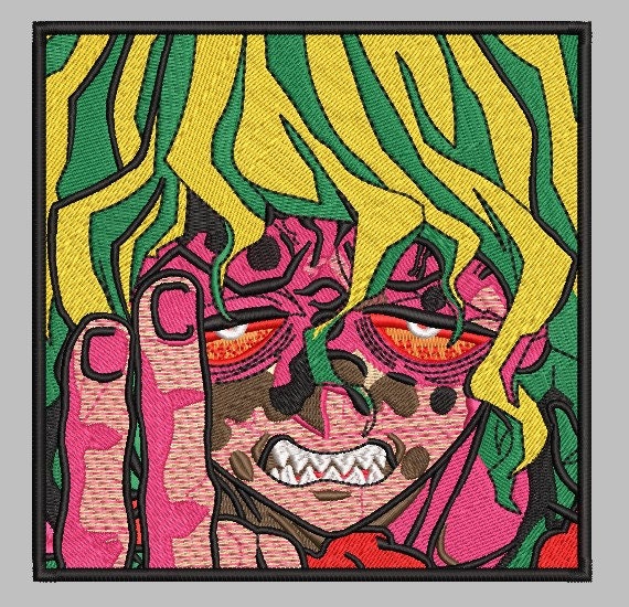 Anime Embroidery Design Gyutaro - Etsy