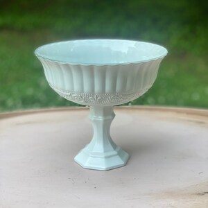 White Compote Bowl, White Compote Vase, Pedestal Vase, Wedding ...