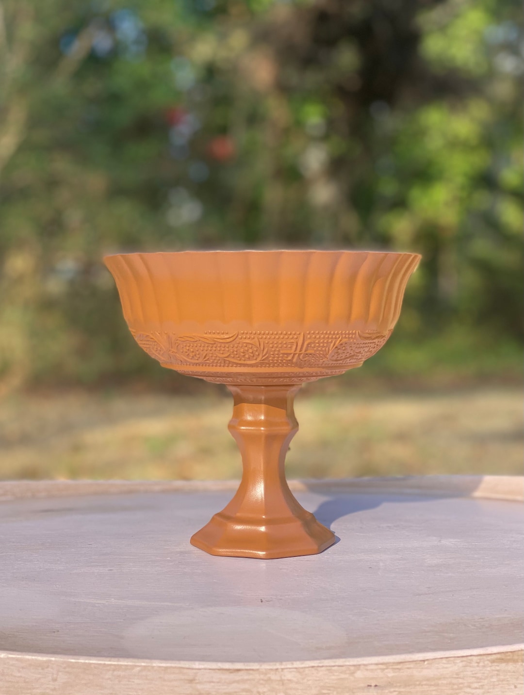 Caramel Compote Bowl, Brown Pedestal Vase, Compote Bowl, Pedestal Vase ...