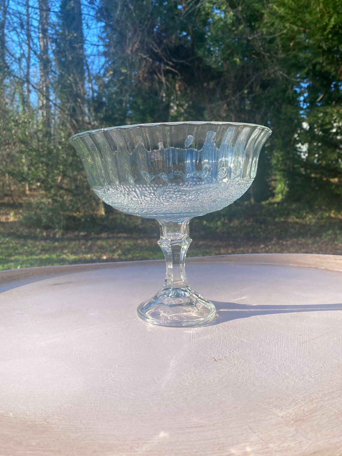 Clear Compote Vase Clear Compote Bowl Compote Vase Compote | Etsy