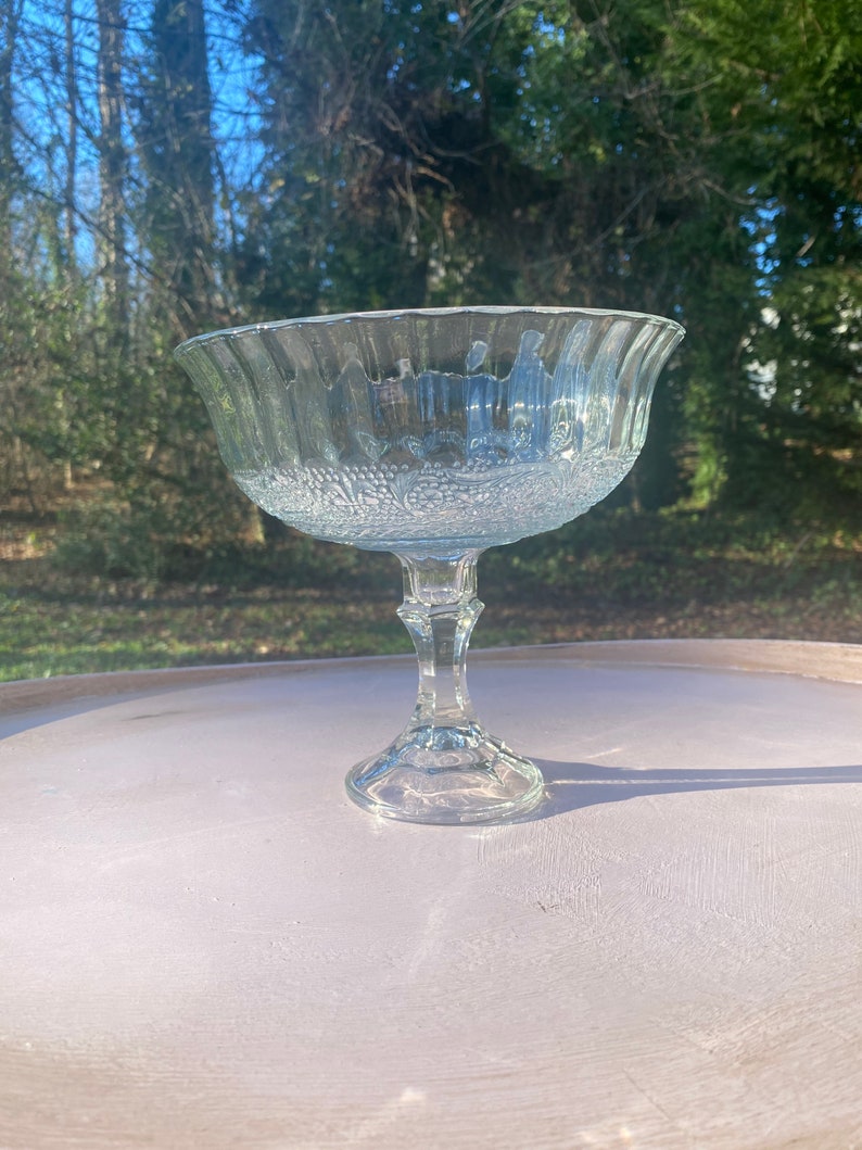 Clear Compote Vase Clear Compote Bowl Compote Vase Compote | Etsy