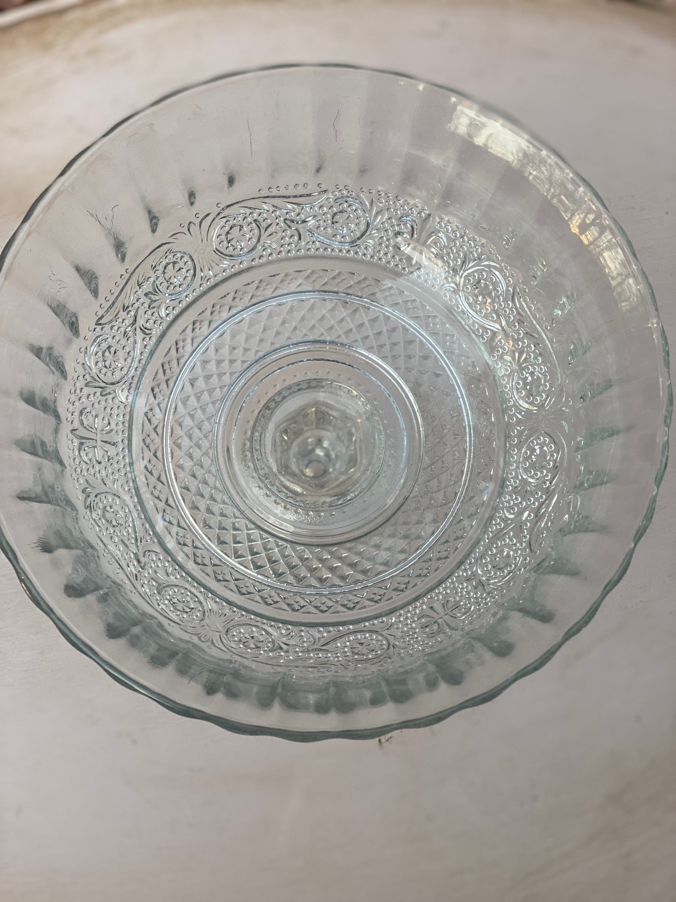 Clear Compote Vase, Clear Compote Bowl, Pedestal Vase, Wedding ...