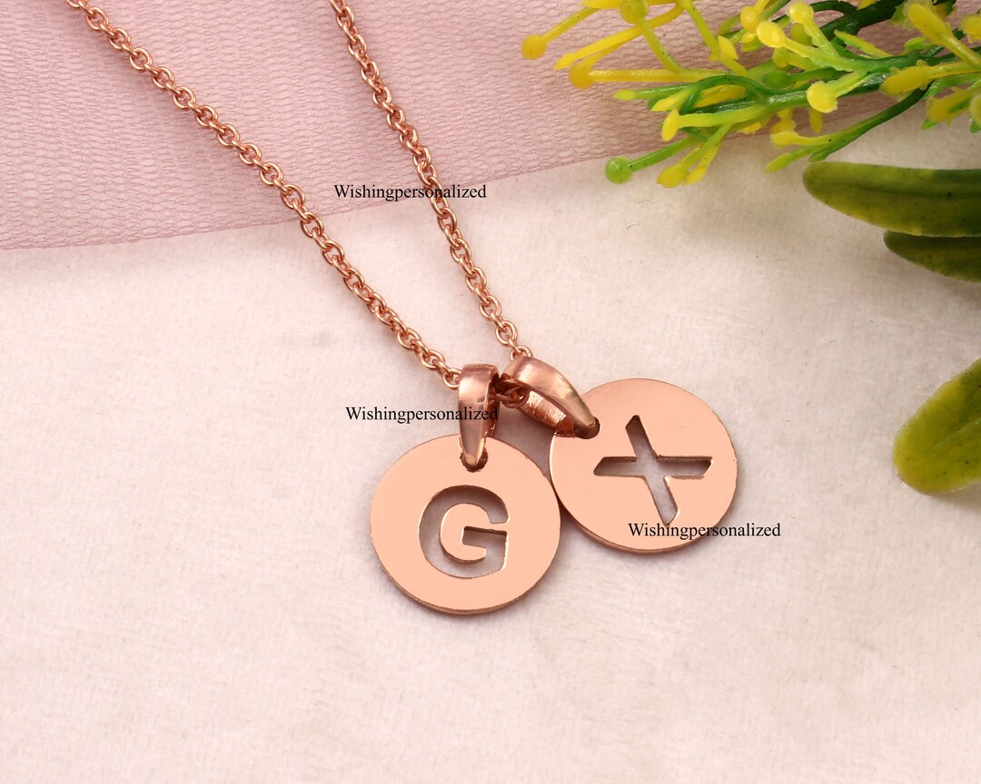 Monogram Name Necklace Custom Letter Necklace 925 Sterling - Etsy