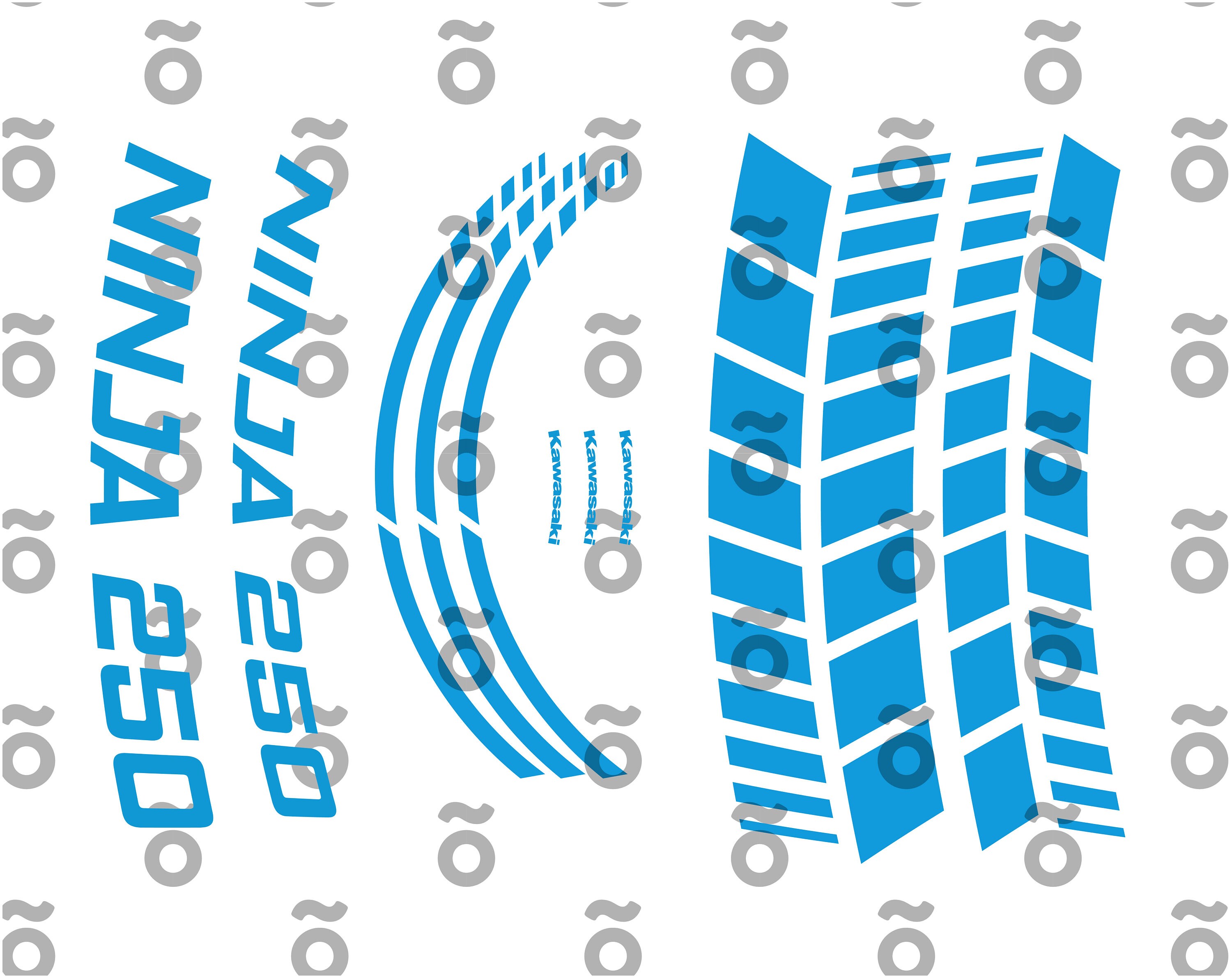 Digital Vector Svg, Dxf, Eps, Pdf. Wheel Rim Moto Kawasaki NINJA250 ...