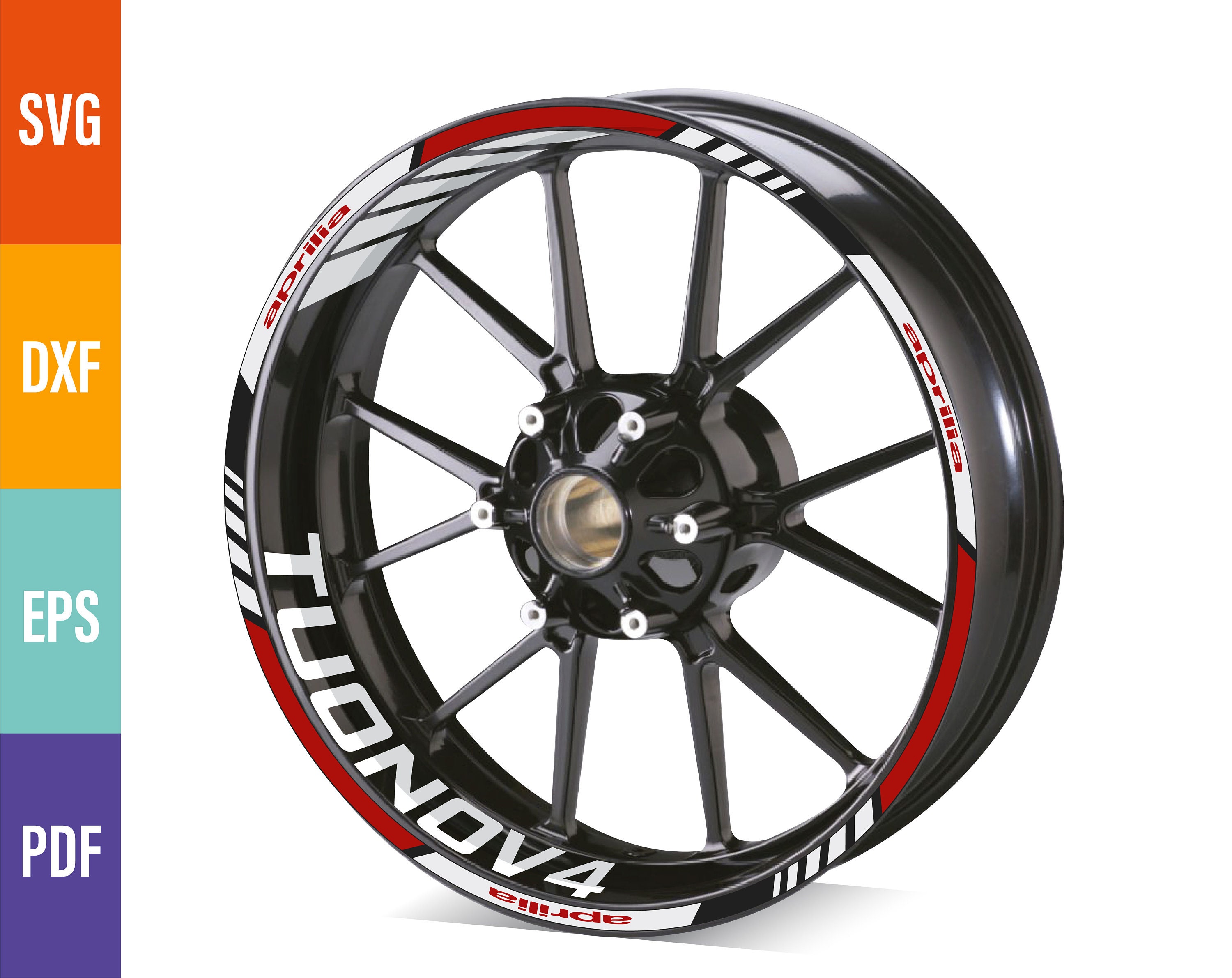 Digital Vector Svg, Dxf, Eps, Pdf. Wheel Rim Moto Aprilia TUONO ...