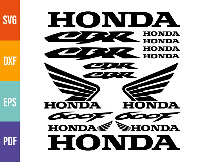 Digital Vector Svg, Dxf, Eps, Pdf. Motorcycle Honda CBR 600 F ...