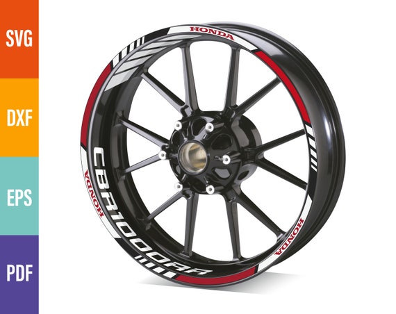 Digital Vector Svg Dxf Eps Pdf Wheel Rim Moto Honda CBR - Etsy