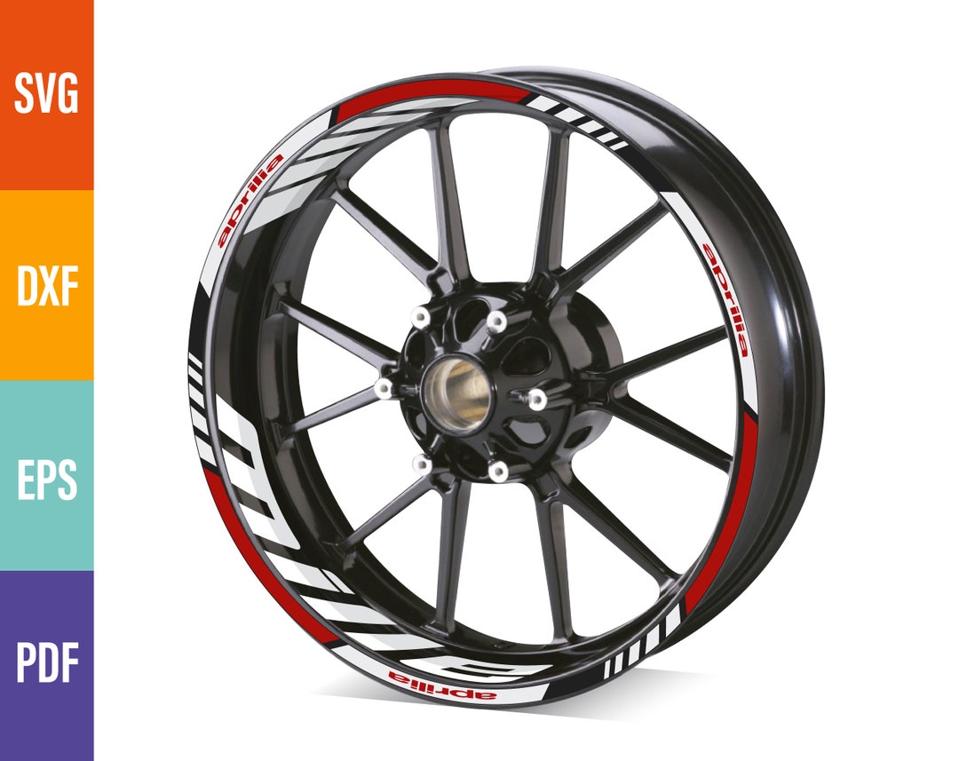 Digital Vector Svg, Dxf, Eps, Pdf. Wheel Rim Moto Aprilia MILLE ...