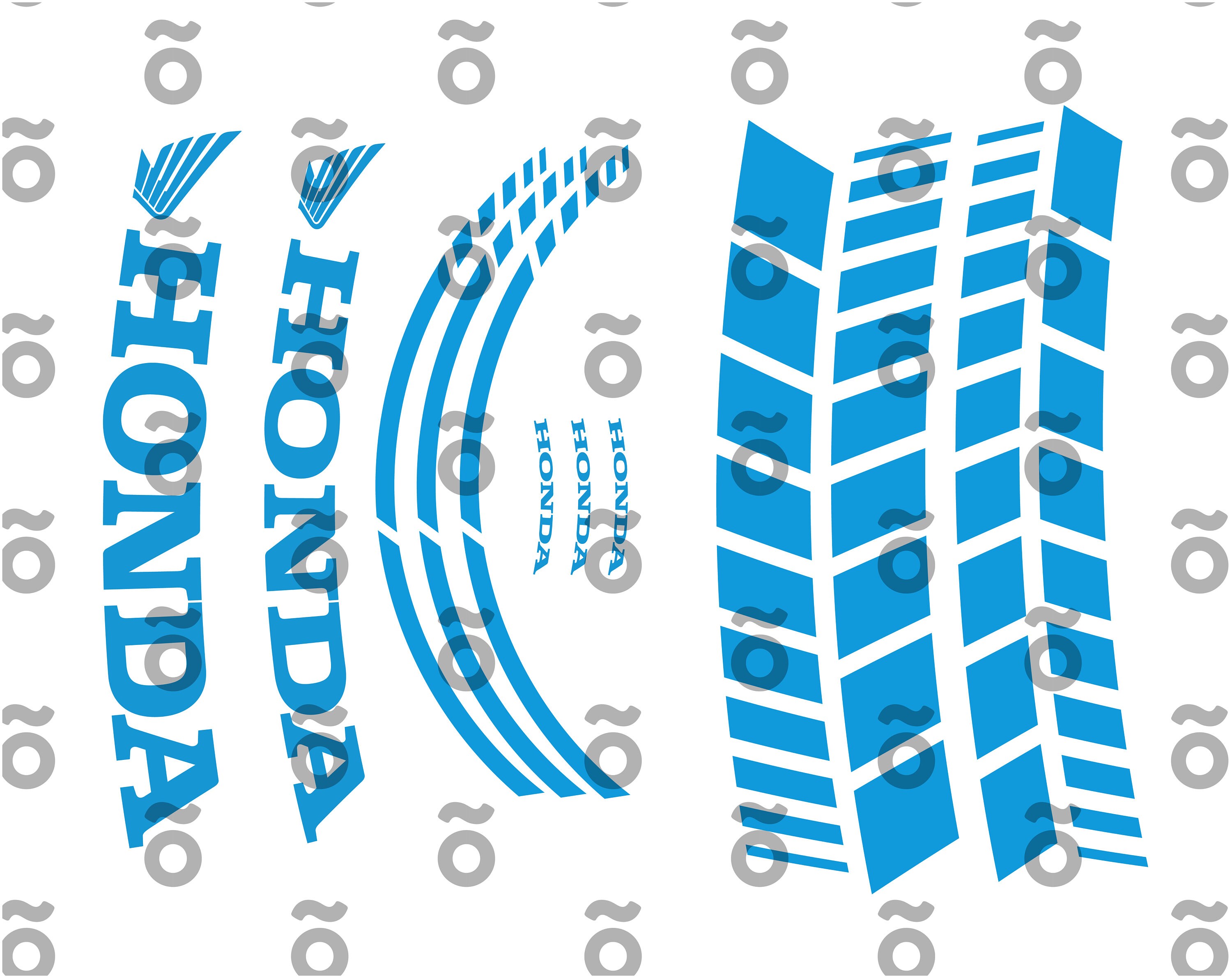 Digital Vector Svg, Dxf, Eps, Pdf. Wheel Rim Moto Honda Silhouette ...