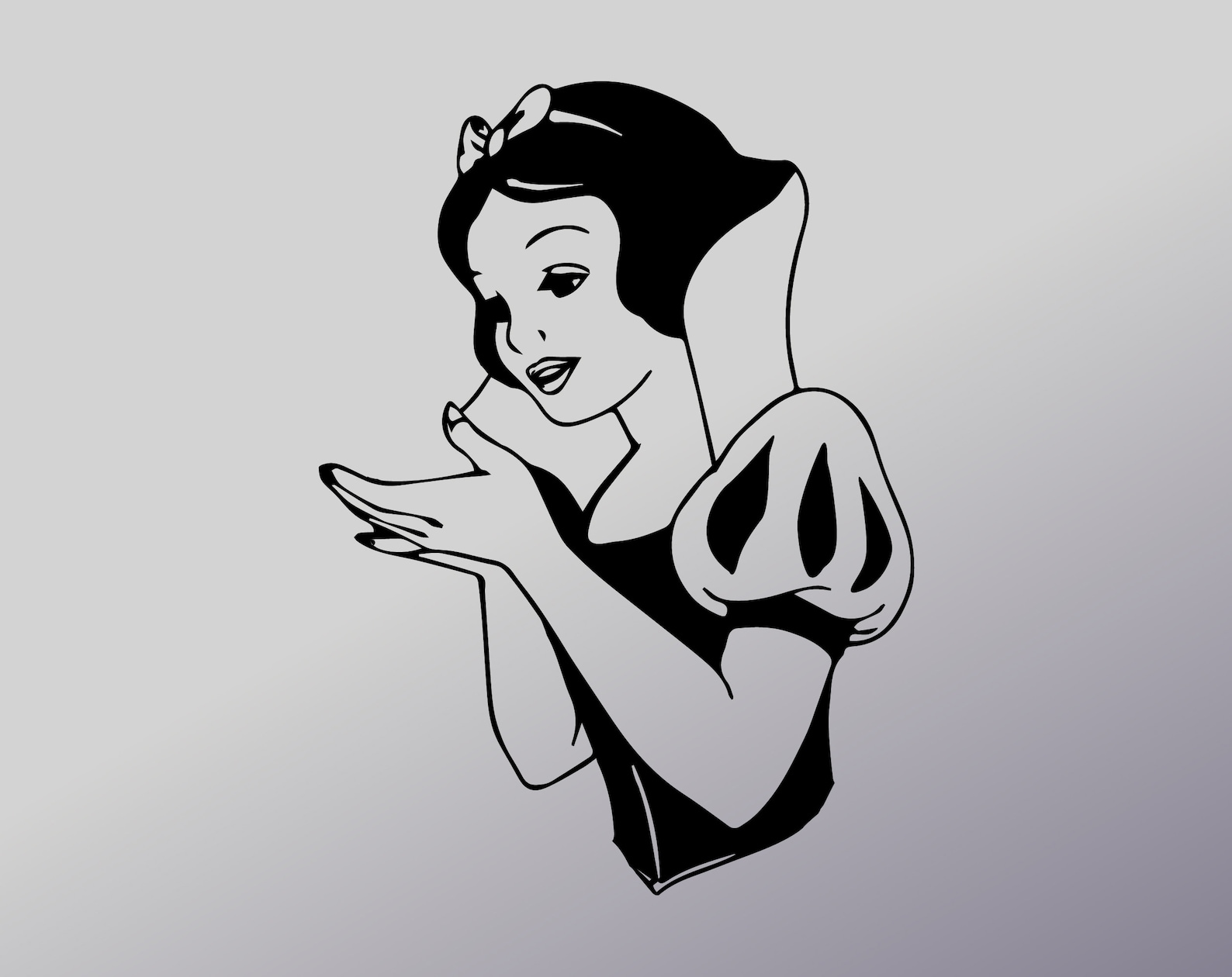 Snow White Digital Vector Svg, Dxf, Png, Eps. Snow White Silhouette ...