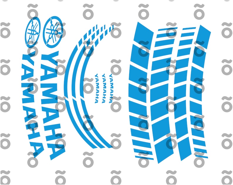 Digital Vector Svg, Dxf, Eps, Pdf. Wheel Rim Moto Yamaha Silhouette ...