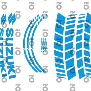 Digital Vector Svg, Dxf, Eps, Pdf. Wheel Rim Moto Suzuki Silhouette ...