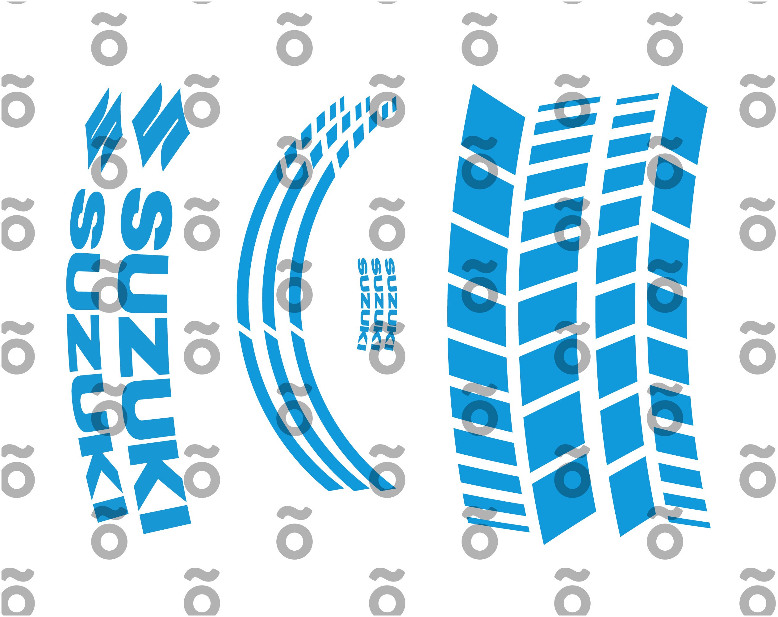 Digital Vector Svg, Dxf, Eps, Pdf. Wheel Rim Moto Suzuki Silhouette ...