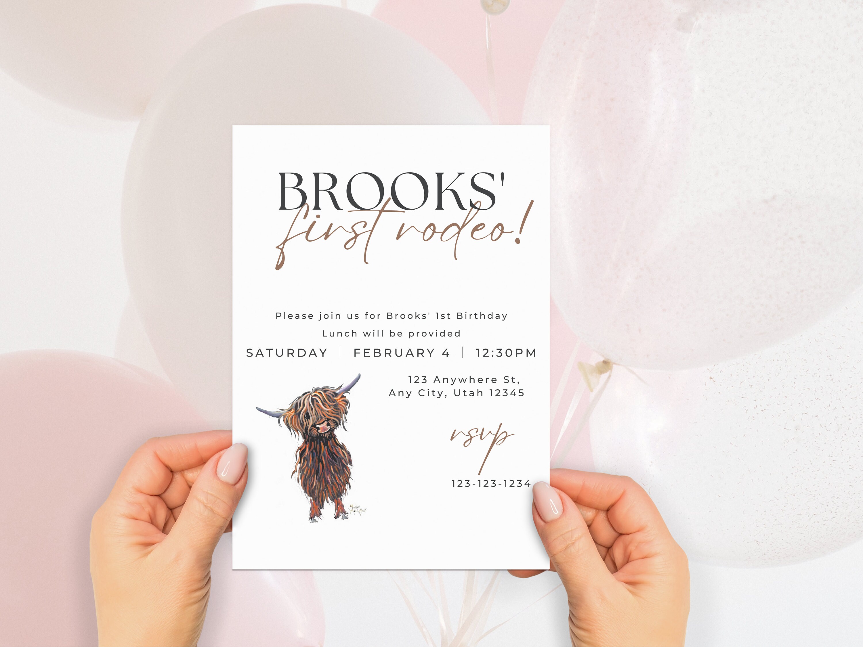 First Rodeo | Printable Instant Download | Editable Template - Etsy