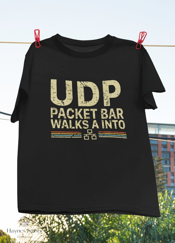 UDP Packet Bar Walks A Into Funny Network Engineer Vintage - Etsy