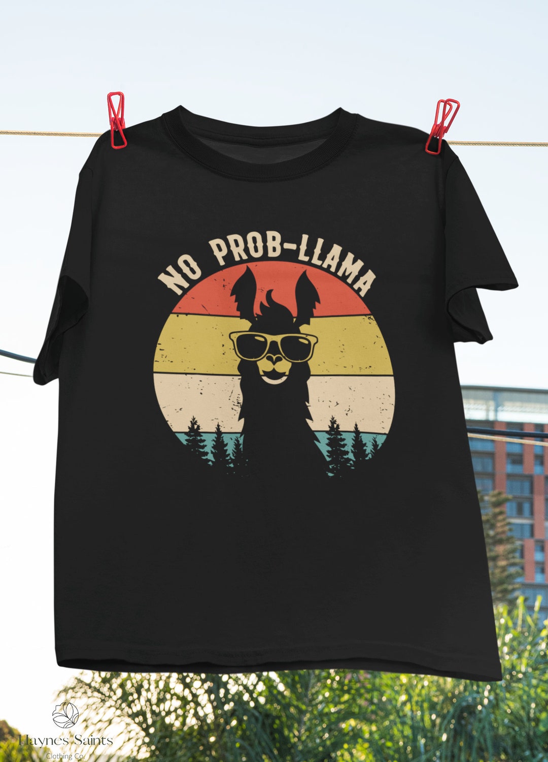 No Prob-llama Alpaca Llama Vintage Classic T-shirt, Alpaca Shirt, Llama ...