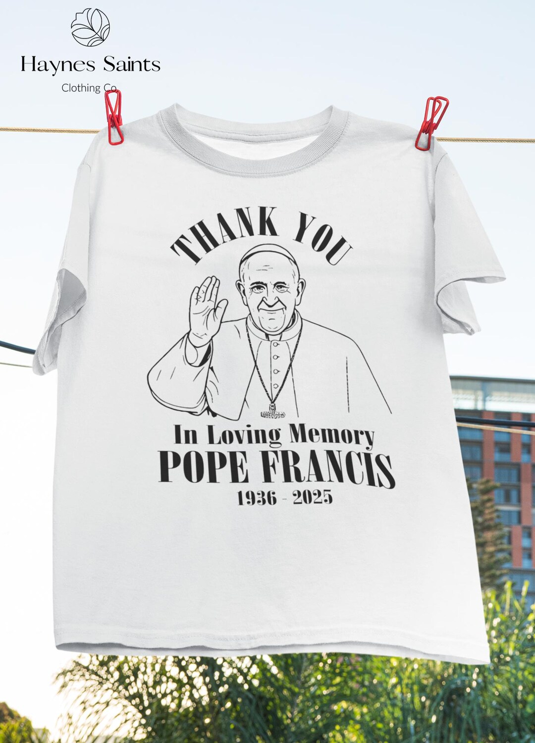 Pope Francis in Loving Memory Vintage T-shirt, Pope Francis Gift, Pope ...