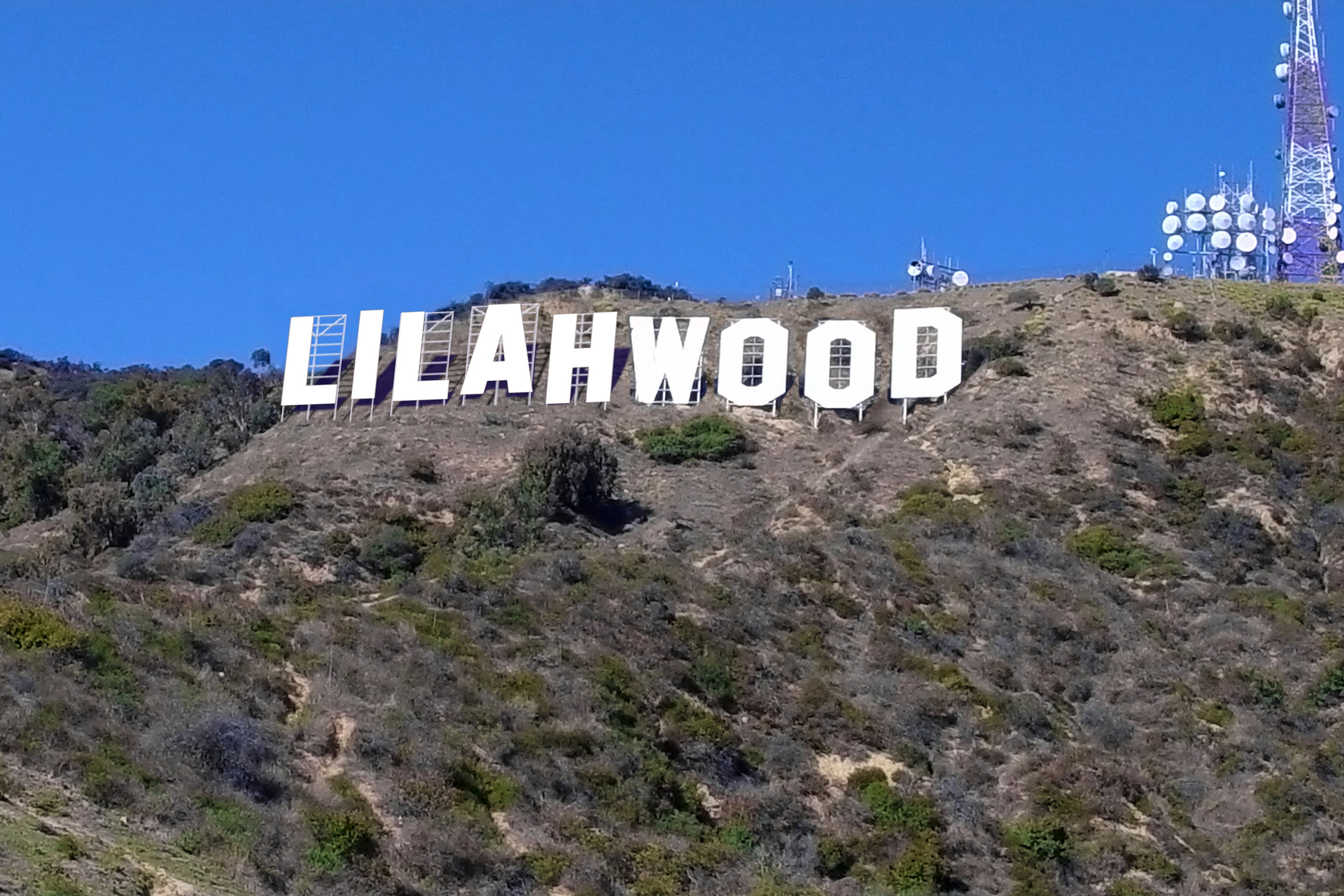 Hollywood Sign Custom Poster, Personalized Hollywood Sign Text, Custom ...