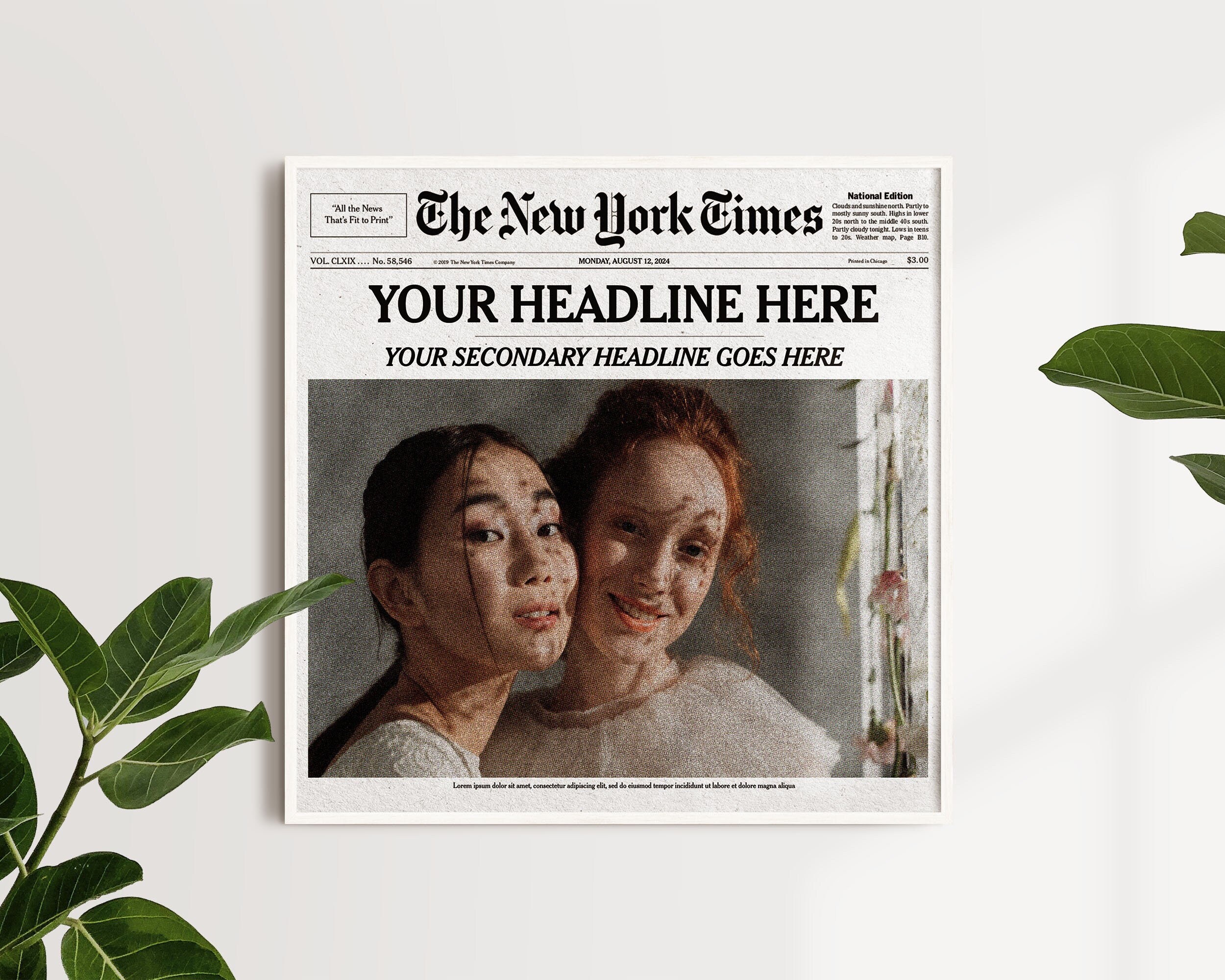 Custom New York Times Newspaper New York Times Front Page Etsy Custom New York Times Newspaper New York Times Front Page Etsy