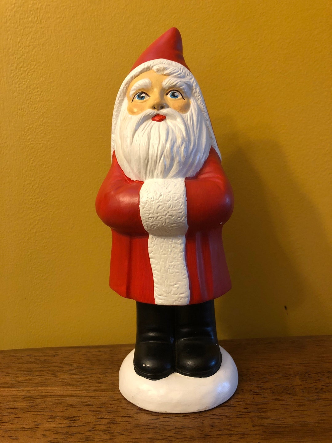 Vintage Santa Statue - Etsy