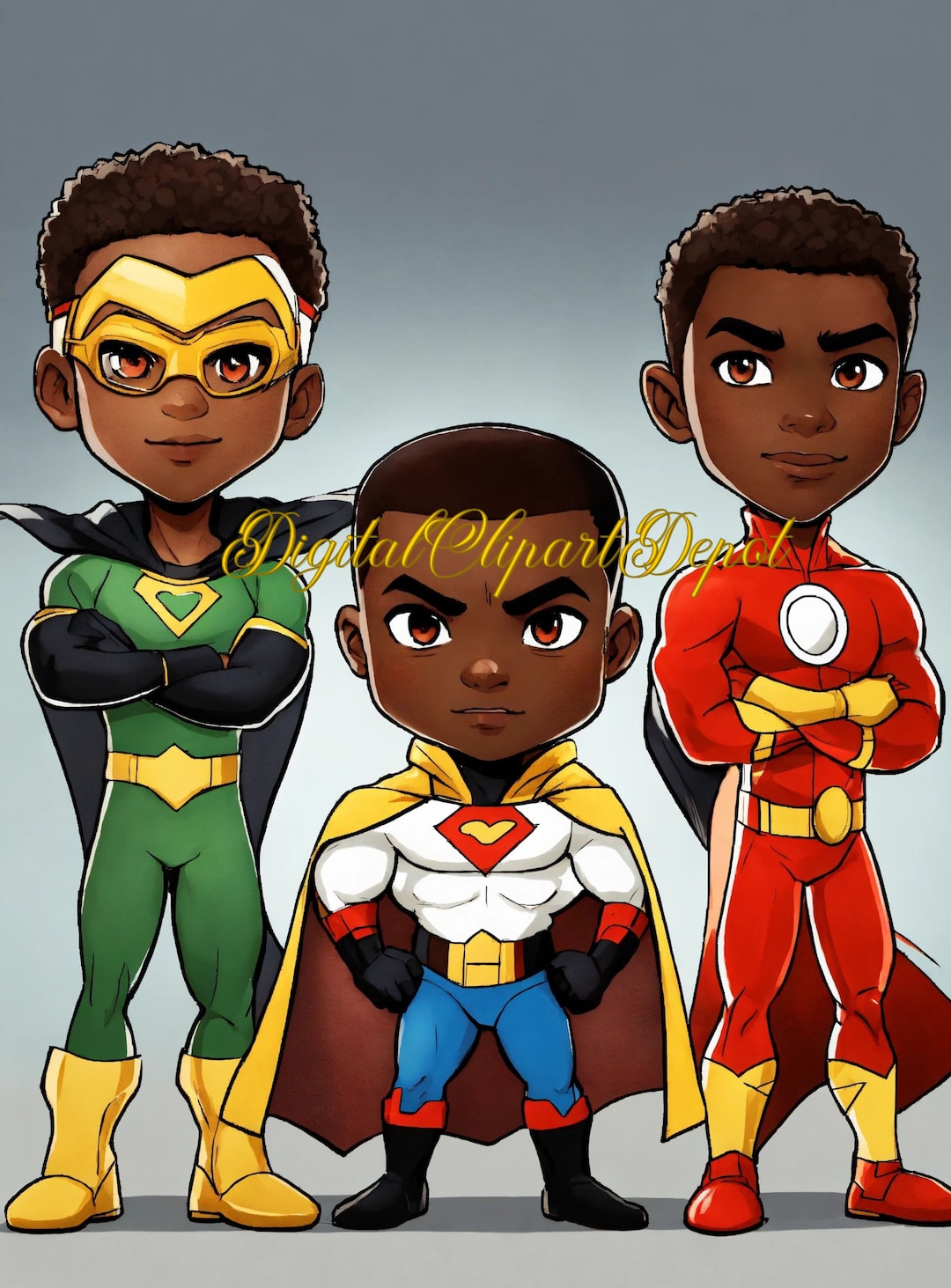 Black Boy Superhero PNG African American Superhero Clipart - Etsy