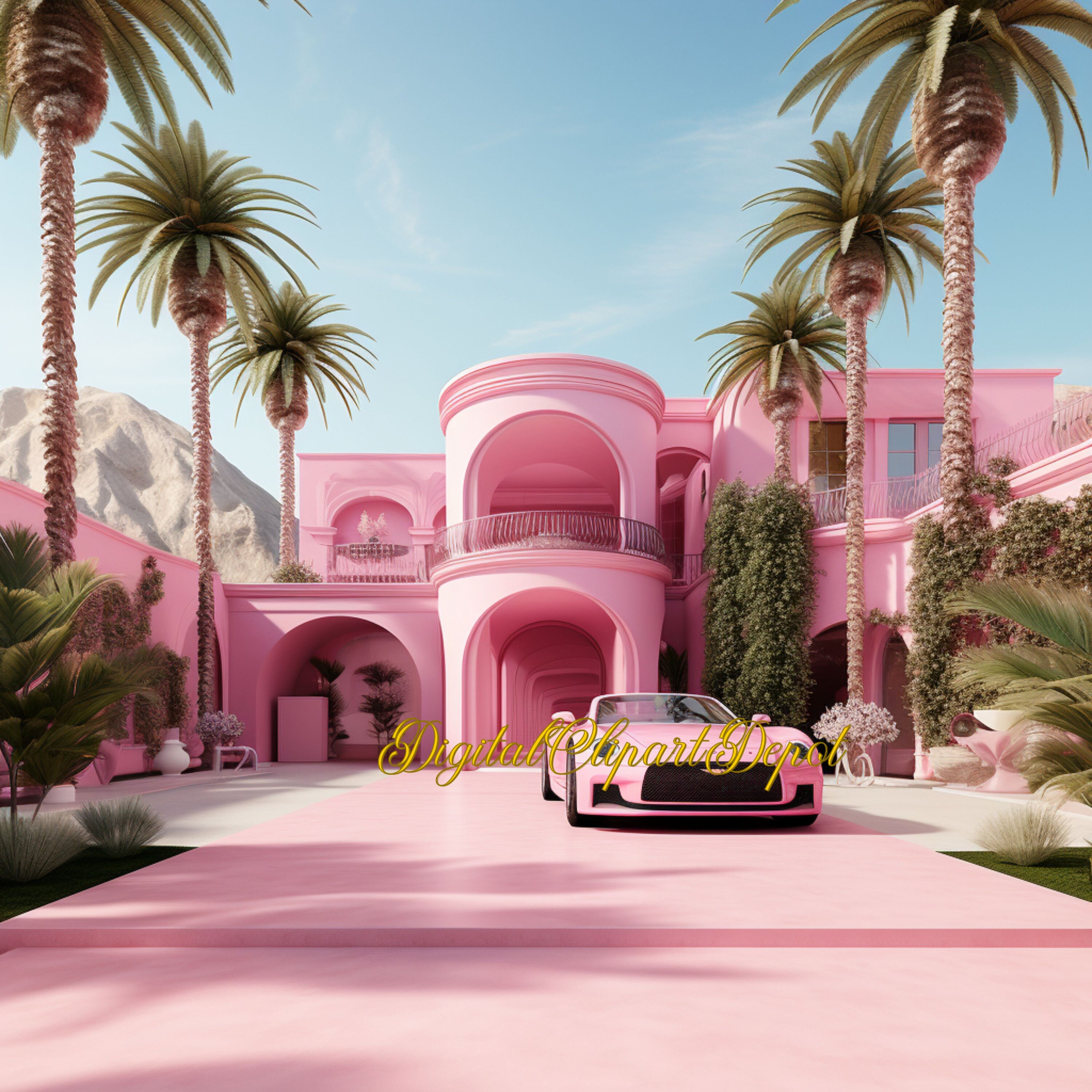 Barbie Digital Backdrop Overlay Barbie Movie Dreamhouse - Etsy