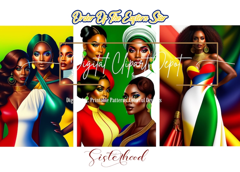 OES Order of the Eastern Star Clipart Black Woman Art INSTANT - Etsy