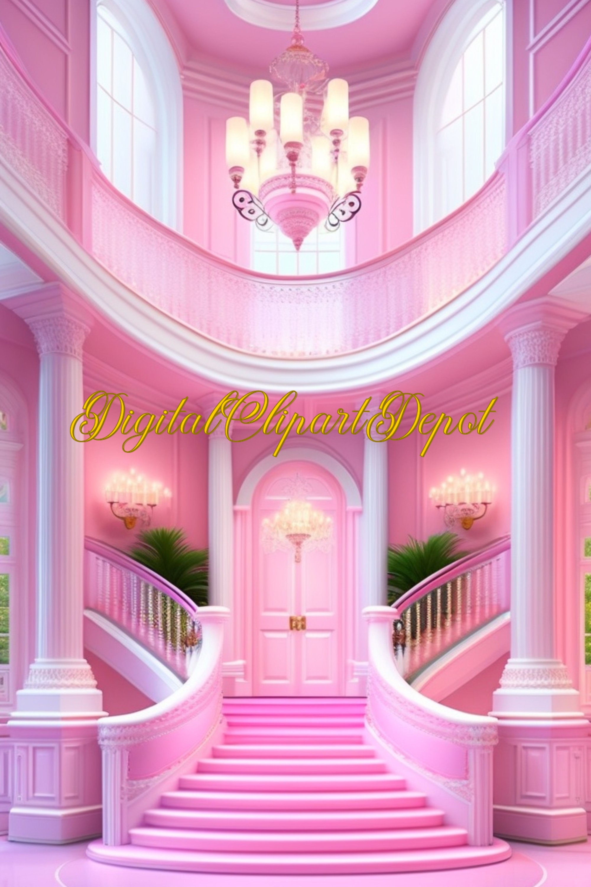 8 X Life Size Barbi Dreamhouse Background Dollhouse Backdrop - Etsy